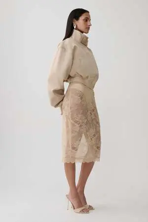 Meshki Nicolla Satin Bomber Jacket