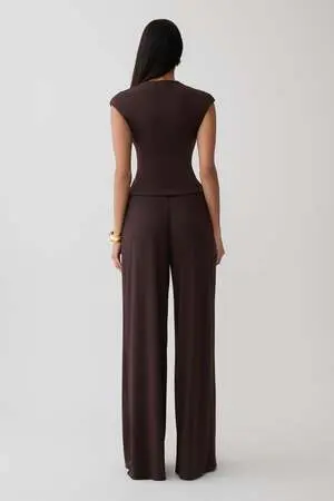 Meshki Krysh Wide Leg Peached Jersey Pants