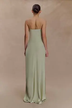 Meshki Isadora Lace & Satin Maxi Dress