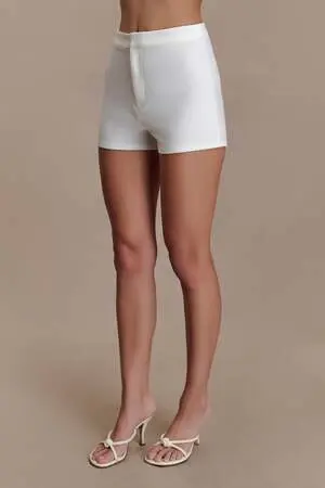 Meshki Blanca Stretch Crepe Shorts
