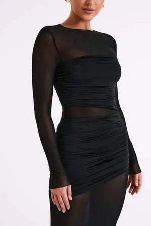Meshki Kate Mesh And Nylon Maxi Dress