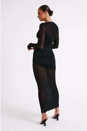 Meshki Kate Mesh And Nylon Maxi Dress