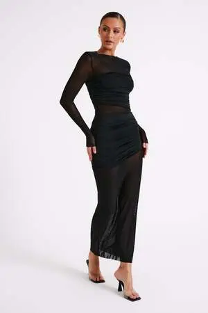 Meshki Kate Mesh And Nylon Maxi Dress