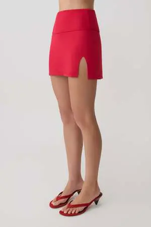 Meshki Misty Mid Rise Knit Mini Skirt