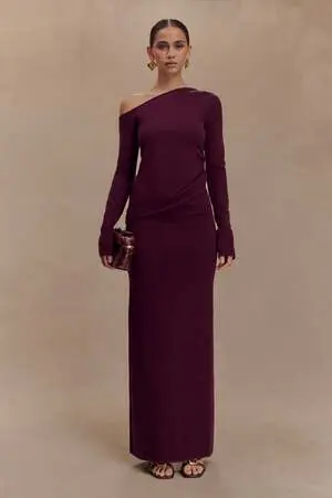 Meshki Miles Knit Maxi Skirt - Plum