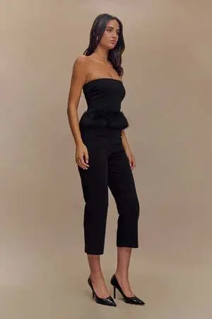 Meshki Jacklyn Strapless Faux Fur Top