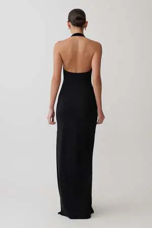Meshki Khanh Slinky Halter Maxi Dress