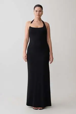 Meshki Khanh Slinky Halter Maxi Dress