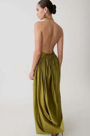 Meshki Cypress Halter Maxi Dress