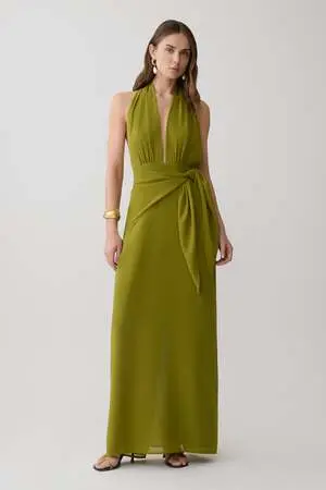 Meshki Gianna Halter Maxi Dress