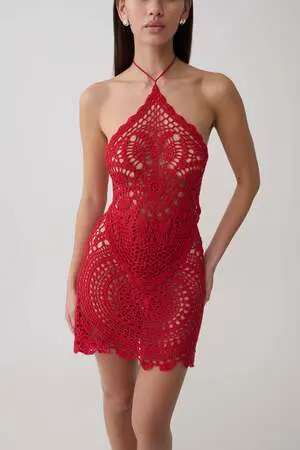 Meshki Marvin Crochet Halter Top