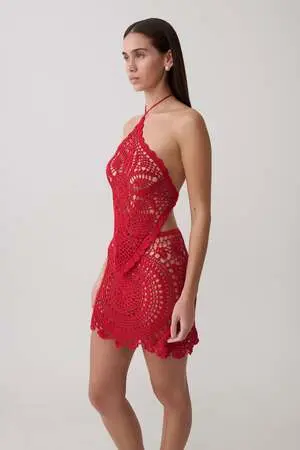 Meshki Marvin Crochet Halter Top