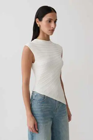 Meshki Marylee Knit Ribbed Sleeveless Top
