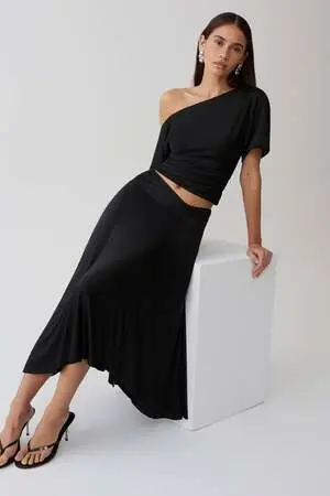 Meshki Luu Slinky Midi Skirt