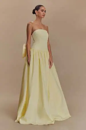 Meshki Frances Strapless Bow Maxi Dress