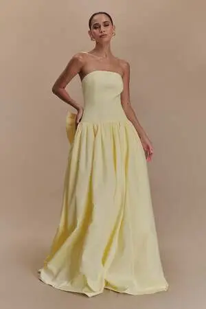Meshki Frances Strapless Bow Maxi Dress
