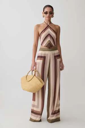 Meshki Thea Halter Chiffon Sleeveless Top