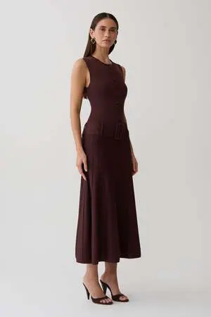 Meshki Rebena Pleated Midi Dress
