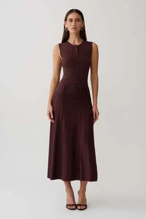 Meshki Rebena Pleated Midi Dress