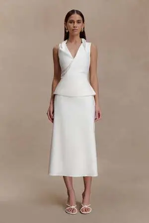 Meshki Yanina Cotton Halter Midi Dress