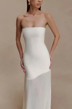 Meshki Mason Crepe And Chiffon Maxi Dress