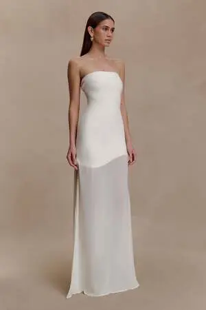Meshki Mason Crepe And Chiffon Maxi Dress