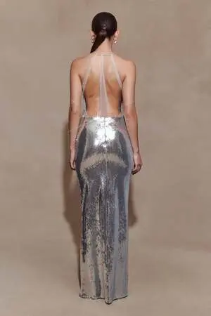 Meshki Baldwin Sequin Cut Out Maxi Dress