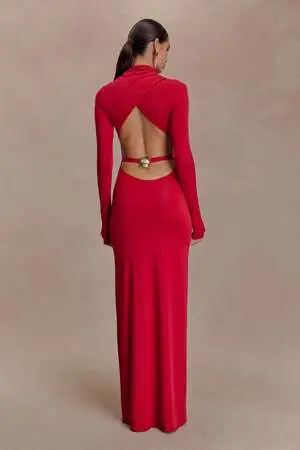 Meshki Kiyah Slinky Cut Out Maxi Dress