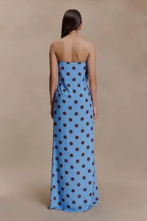 Meshki Amaya Strapless Chiffon Maxi Dress