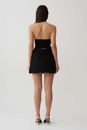 Meshki Indie Draped Chiffon Mini Skirt