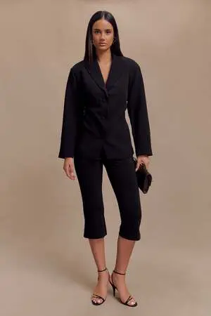 Meshki Layla Flared Crepe Capri Pants