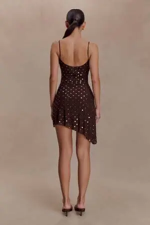 Meshki Zahra Diamante Cowl Mini Dress