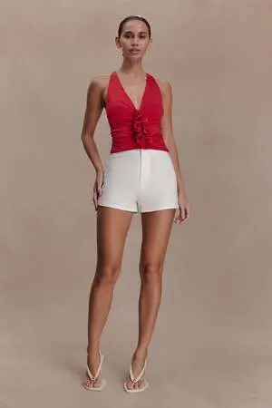 Meshki Alessandra Slinky Ruffle Top