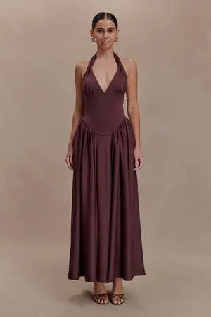 Meshki Angelina Scuba Halter Midi Dress