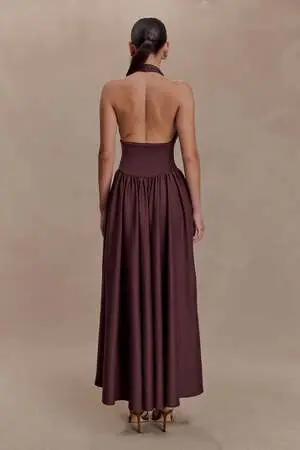 Meshki Angelina Scuba Halter Midi Dress