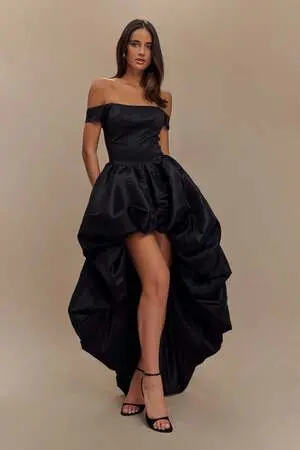 Meshki Amelia Bubble Maxi Dress - Black