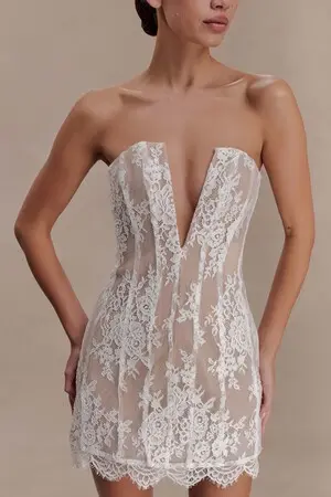 Meshki Zoey Lace Corset Mini Dress