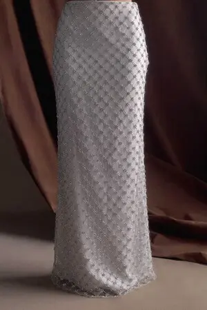 Meshki Zuri Hand Beaded Embellished Maxi Skirt