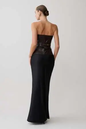 Meshki Thalia Faux Leather Boned Corset