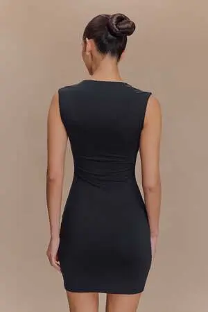 Meshki Tatianna Lace Trim Modal Mini Dress