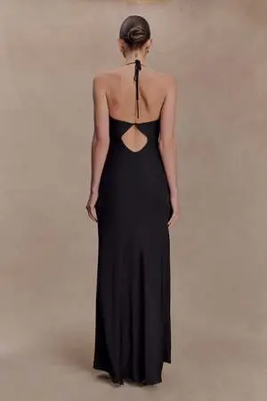 Meshki Lydia Cowl Neck Satin Maxi Dress