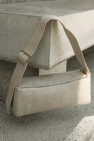 Meshki Maria Faux Suede Shoulder Bag - Stone