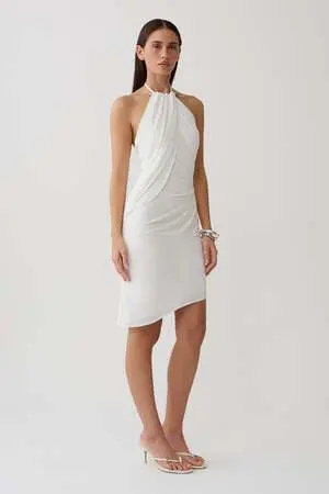 Meshki Yuna Draped Hardware Midi Dress