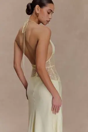 Meshki Dinah Lace And Satin Maxi Dress