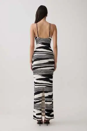 Meshki Ashtin Cross Front Knit Maxi Dress
