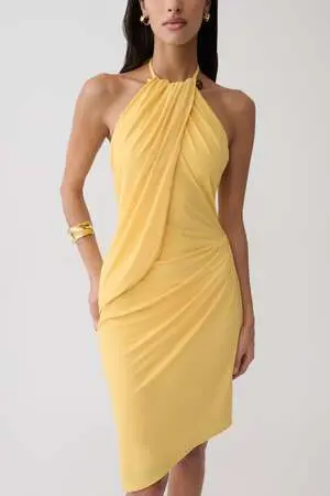 Meshki Yuna Draped Hardware Midi Dress - Mango