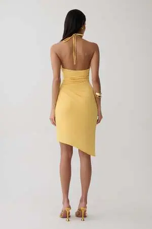 Meshki Yuna Draped Hardware Midi Dress