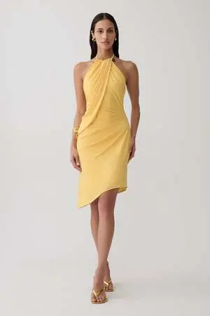 Meshki Yuna Draped Hardware Midi Dress