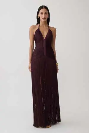 Meshki Tiffany Fringe Maxi Dress