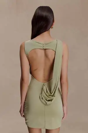 Meshki Henley Slinky Drape Mini Dress